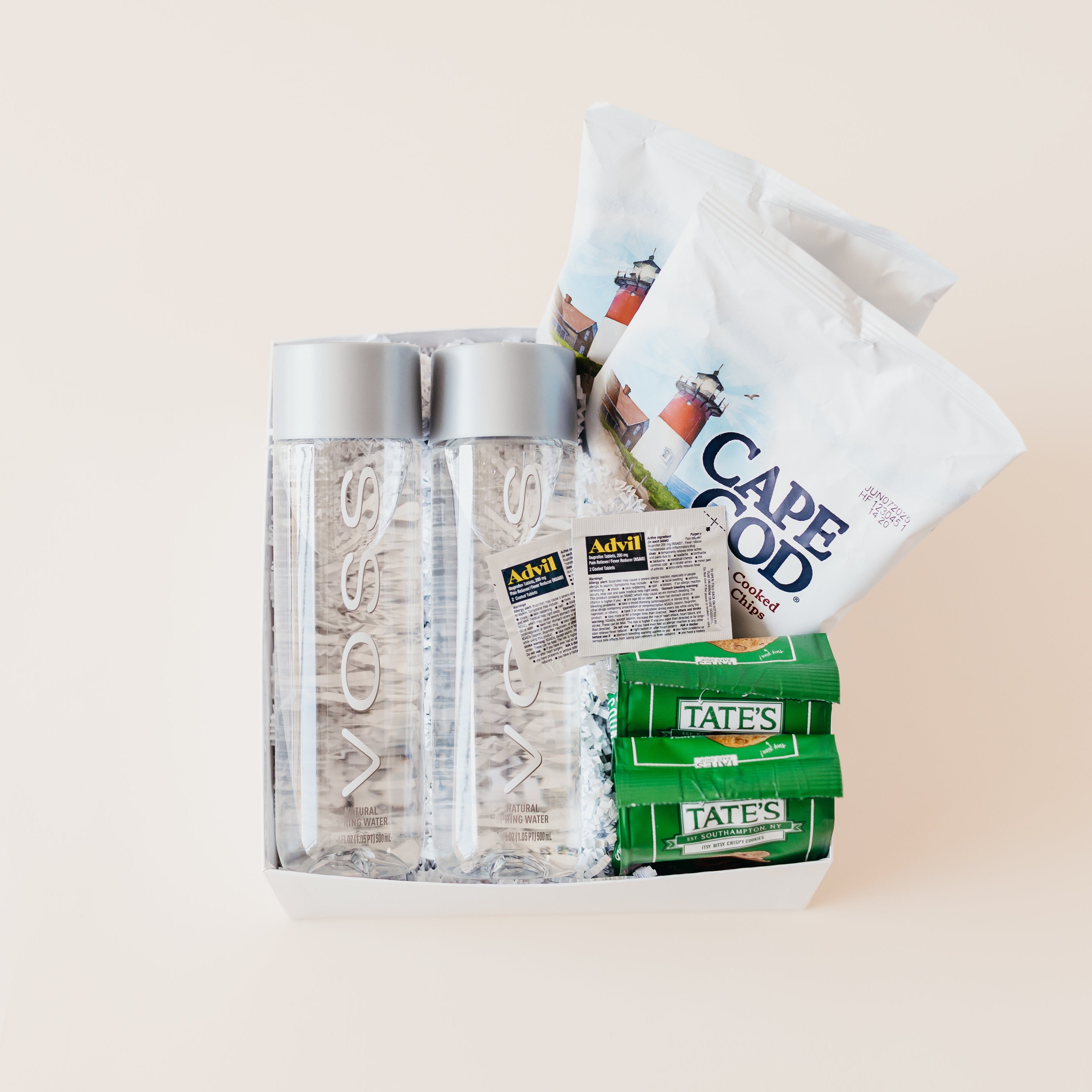 Classic Welcome Gift Box | Water, Snacks & Advil | Lavender + Pine ...